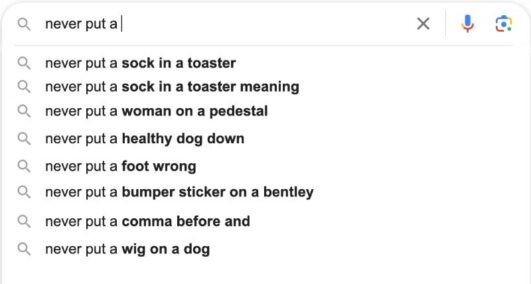 Google Poetics: Greatest Autocomplete Fails